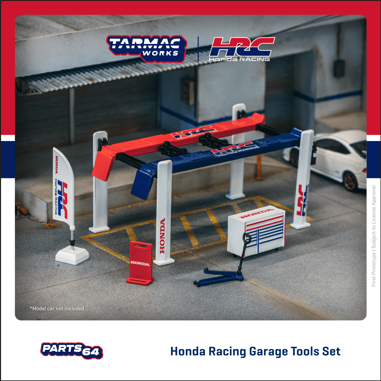 Tarmac Works 1:64 Scale Honda Racing HRC Garage Tool Set – Mobile Garage HK