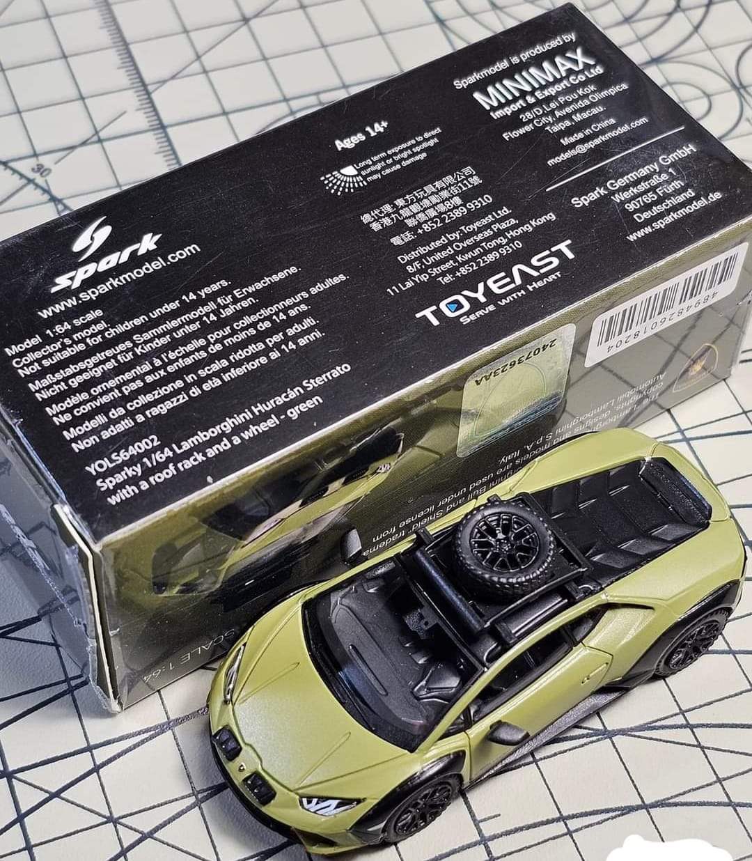 SPARKY X Tiny 1/64 Lamborghini Huracán Sterrato with roof rack -Green ...