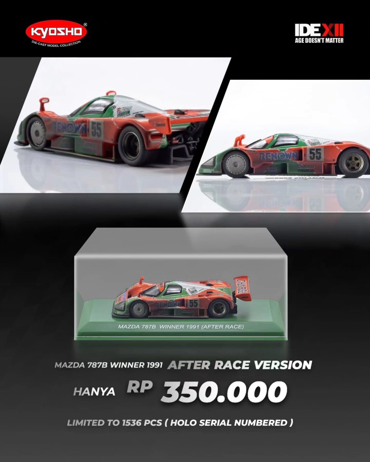 Kyosho 1:64 Mazda 787B Winner 1991 After Race Version - Limited Edition ...