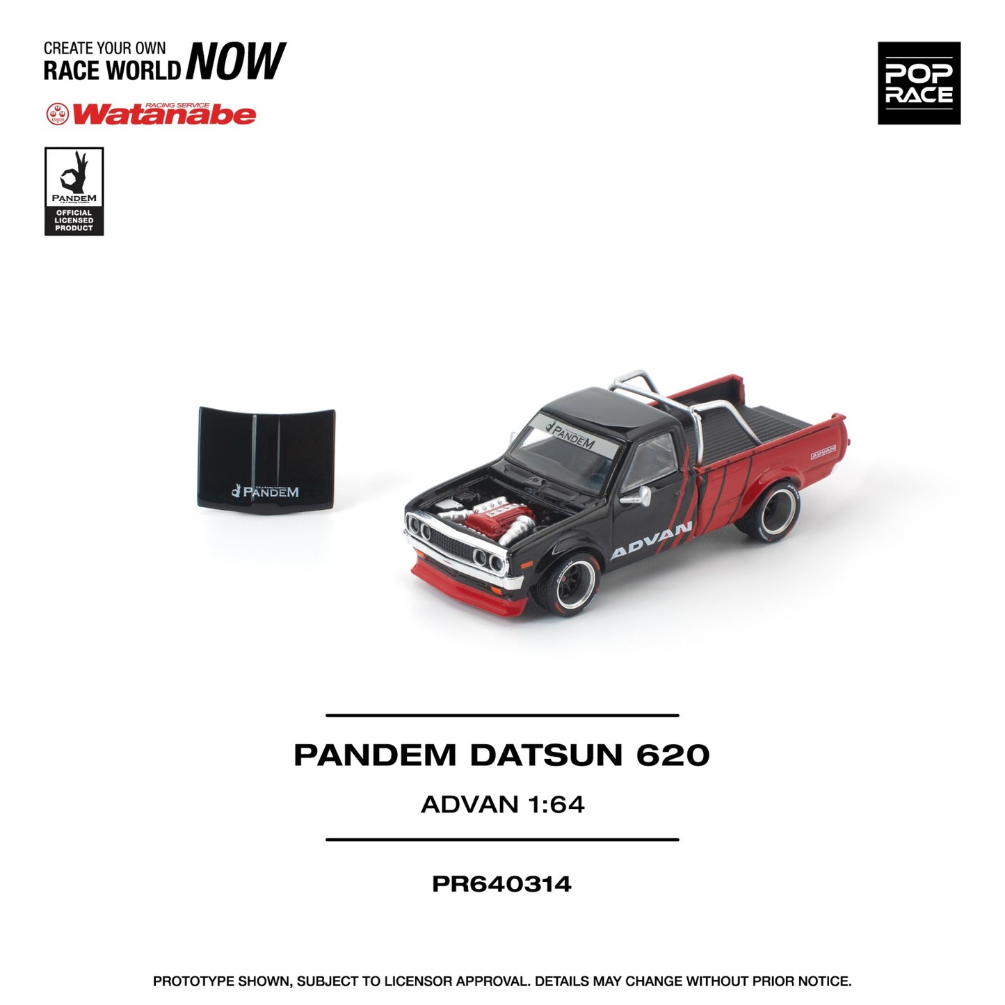 Pop Race Pandem Datsun 620 Advan 1:64 Scale Diecast Model PR640314 ...