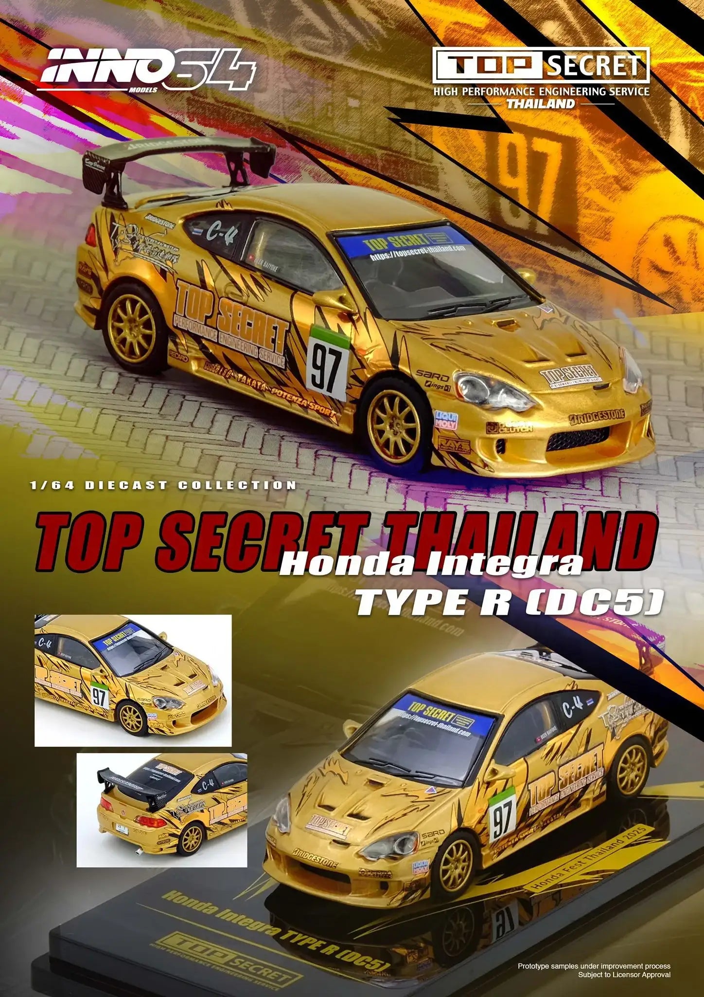 Inno64 1:64 Honda Integra Type R DC5 Top Secret Thailand Honda Fest ...